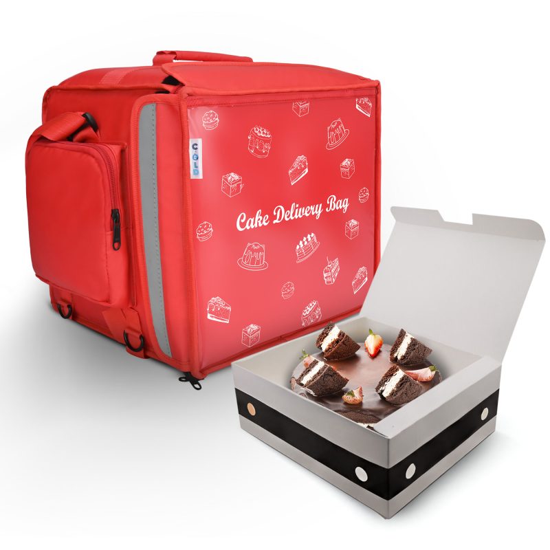 Insulated 1/2 kg Cake Delivery Bag – Red - HOT DELIVERY BAGS